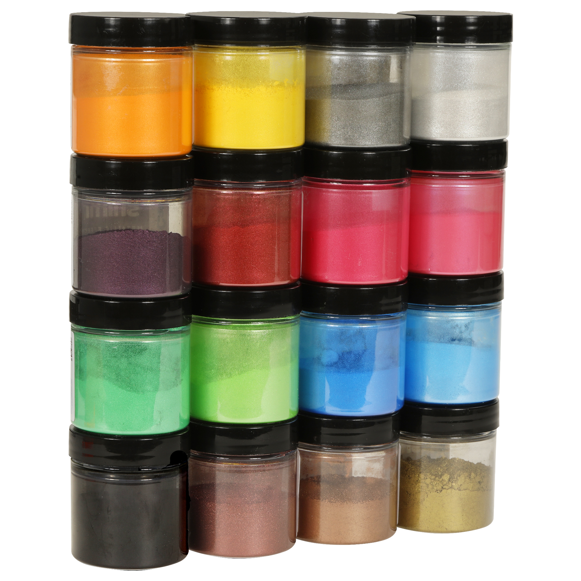 Set of 16 Metallic-Effect Pigment Powders for Epoxy Resin - Easy Composites